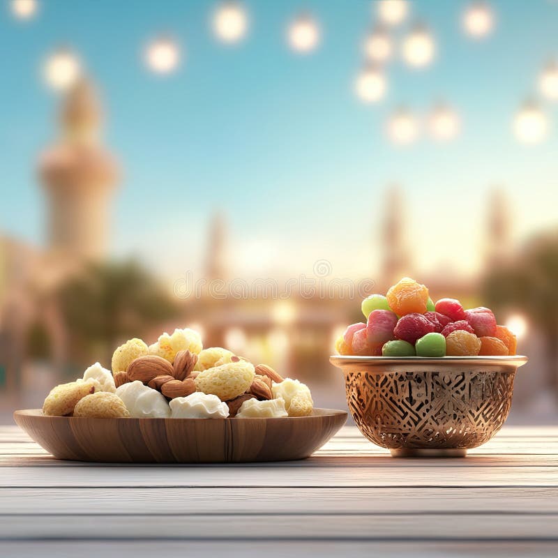 Ramadan Sweets and Nuts stock image. Image of dessert - 352644945