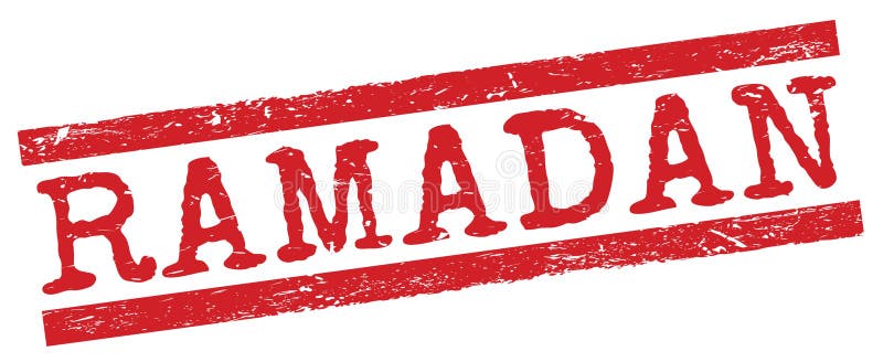 RAMADAN Text on Red Lines Stamp Sign Stock Illustration - Illustration ...