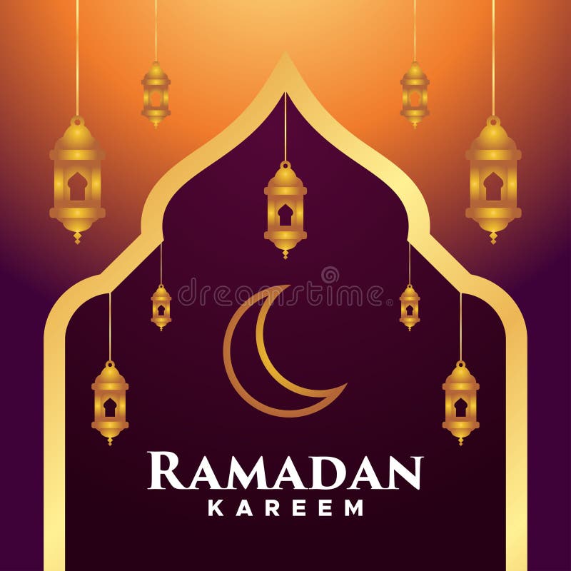 Ramadan Theme Banner Vector Design Stock Illustration - Illustration of ...