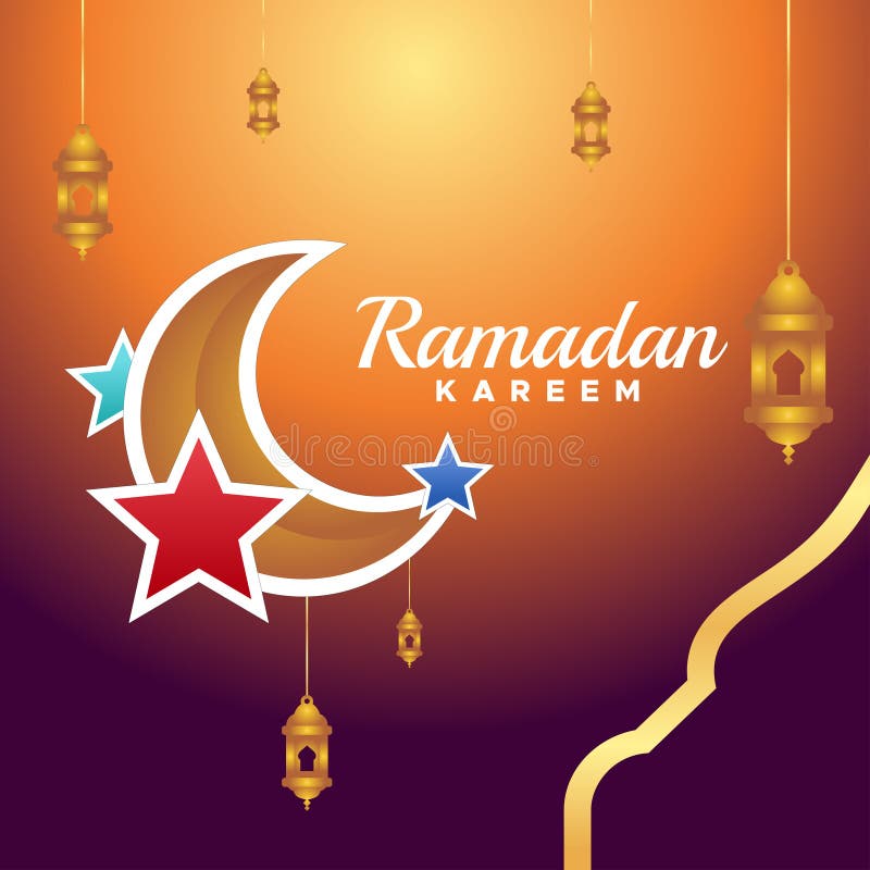 Ramadan Theme Banner Vector Design Stock Illustration - Illustration of ...