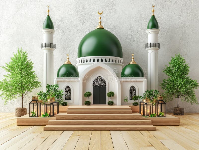A Ramadan-themed 3D Animation, Set Against an Islamic-inspired ...