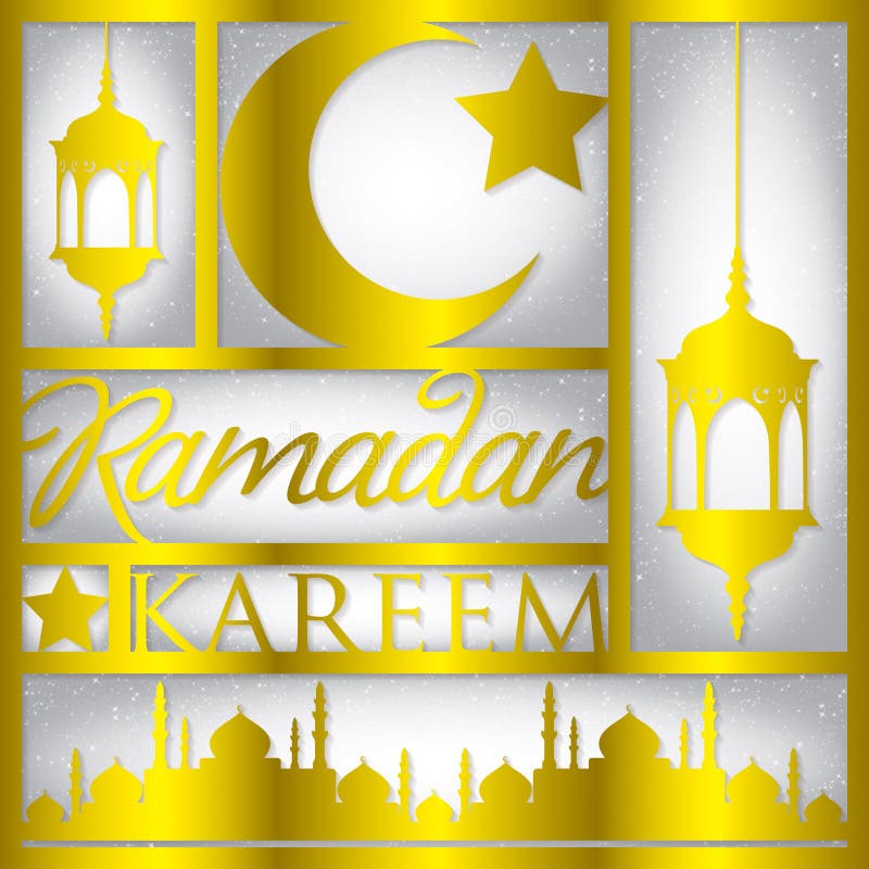 Ramadan Type Card stock vector. Illustration of mohammad - 163956113