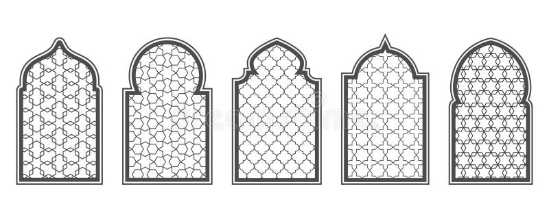 Ramadan Window with Pattern. Arabic Frame of Mosque Door.Islamic Design ...