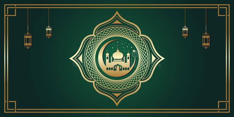 Ramadhan Kareem Designs the Islamic Crescent Moon and Mosque Silhouette ...