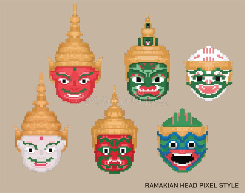 Ramakian Head Stock Illustrations – 4 Ramakian Head Stock Illustrations ...