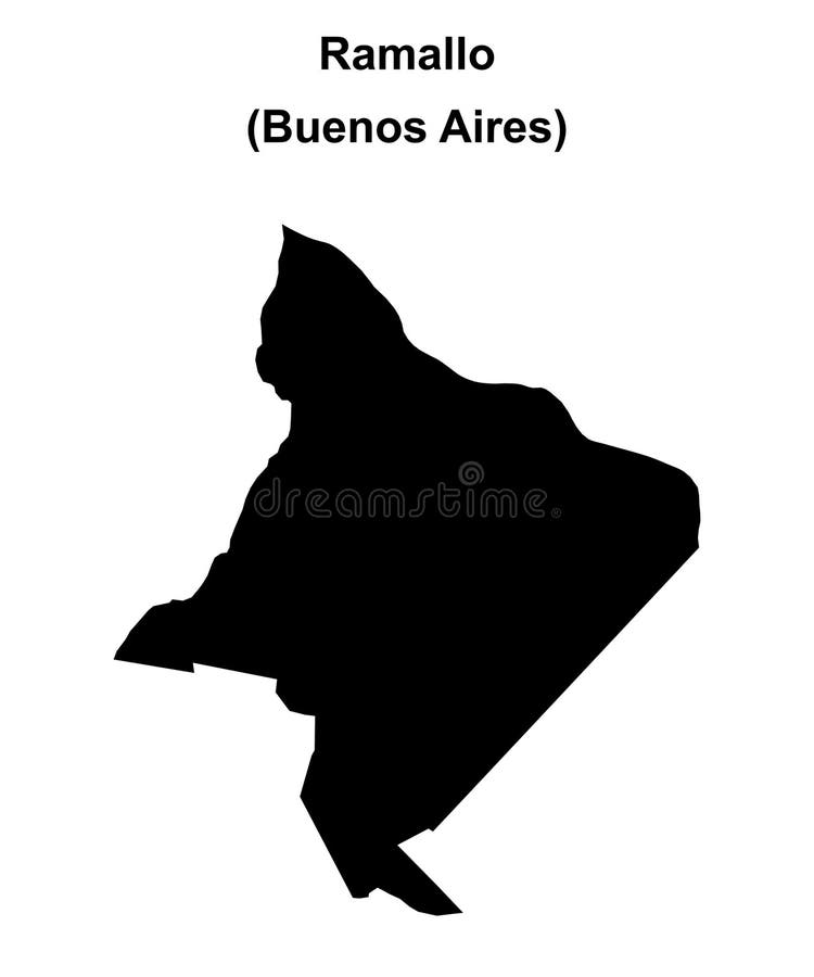 Ramallo outline map stock vector. Illustration of atlas - 380429824