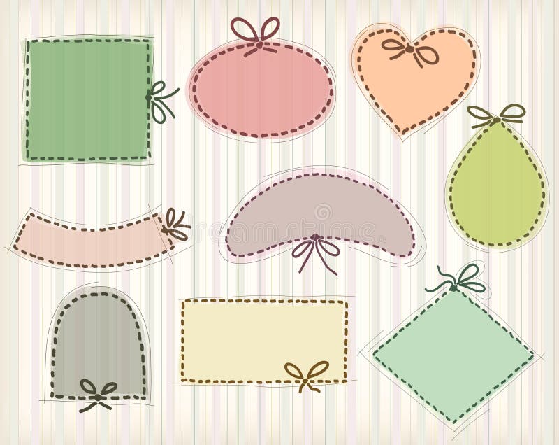 Ramar i olika former vektor illustrationer. Illustration av garnering ...