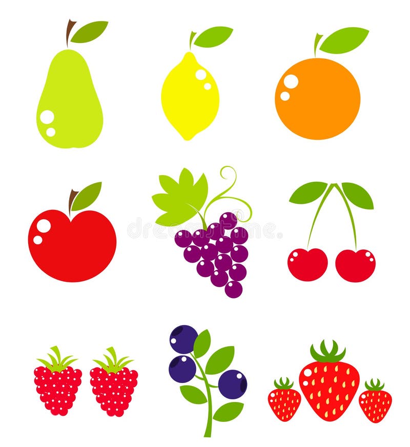 Positionnement De Fruit De Dessin Animé Illustration de Vecteur ...