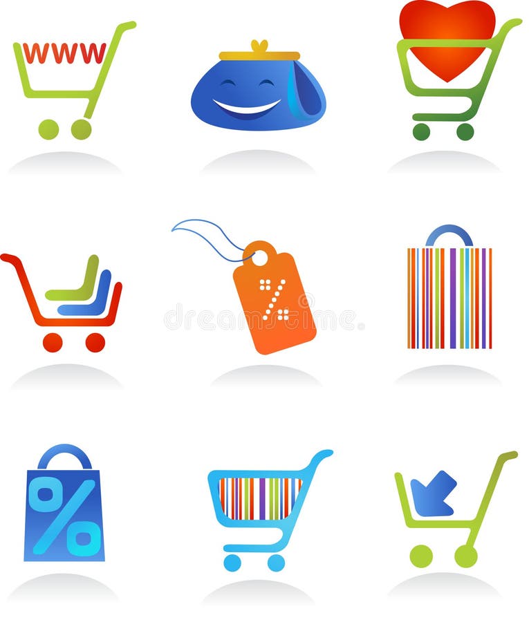 Ramassage De Logos D'achats Illustration de Vecteur - Illustration du ...