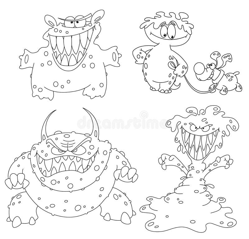 Monstre effrayant illustration de vecteur. Illustration du animal ...