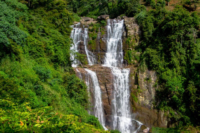 Ramboda Natural Waterfall. Ramboda Sri Lanka. Stock Photo - Image of ...