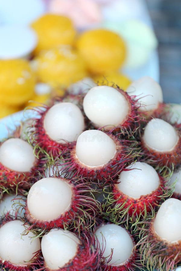 Rambutan fruit. stock image. Image of sweet, desserts - 43366655