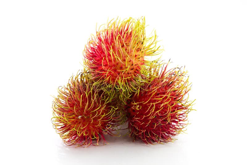 Rambutan is a Fruit with Sweet Red Shell Stock Image - Image of ...