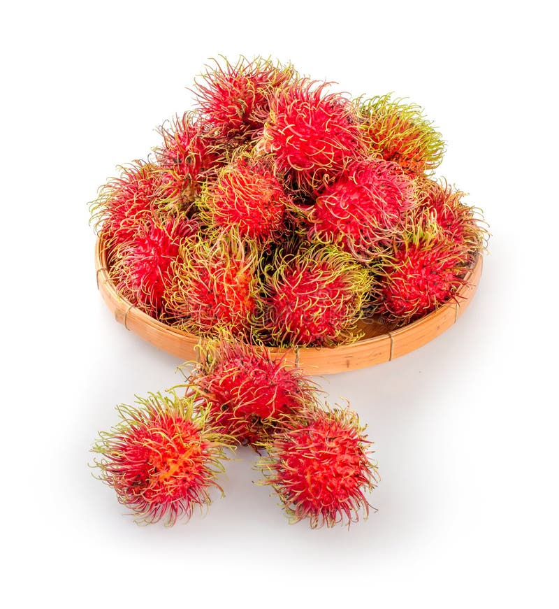 Rambutan Isolated on White with Clipping Path Stock Image - Image of ...