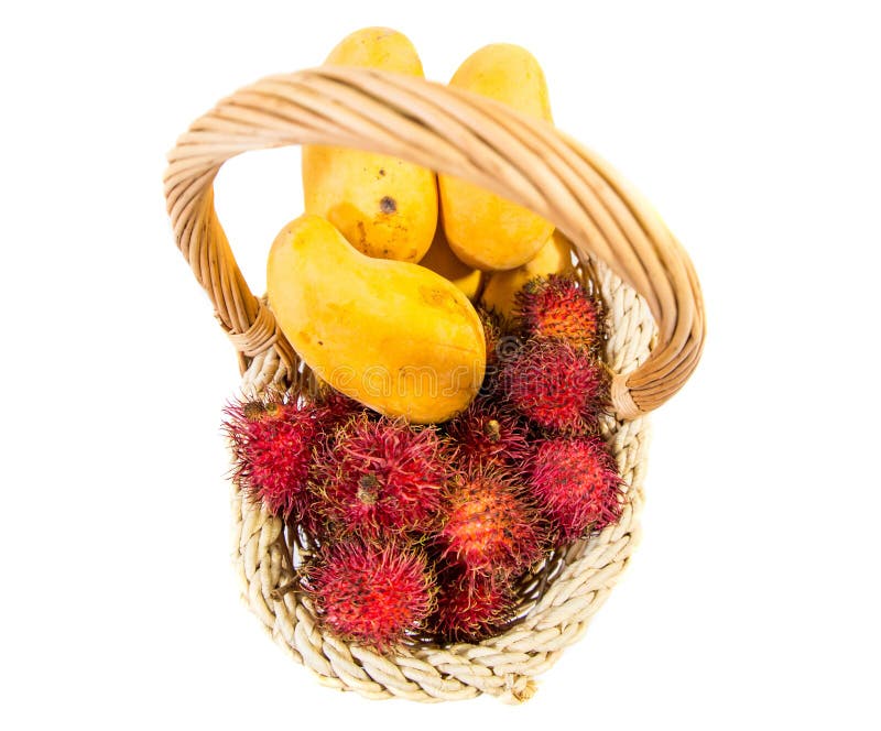 Rambutan and Mango Fruits IV Stock Photo - Image of healthy, sweet ...