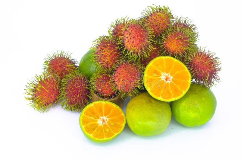 Rambutan with Orange Fruit. Stock Image - Image of nature, market: 93500801