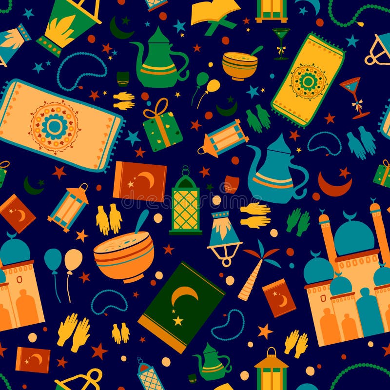 Seamless Ramdan Pattern Stock Illustrations – 40 Seamless Ramdan ...
