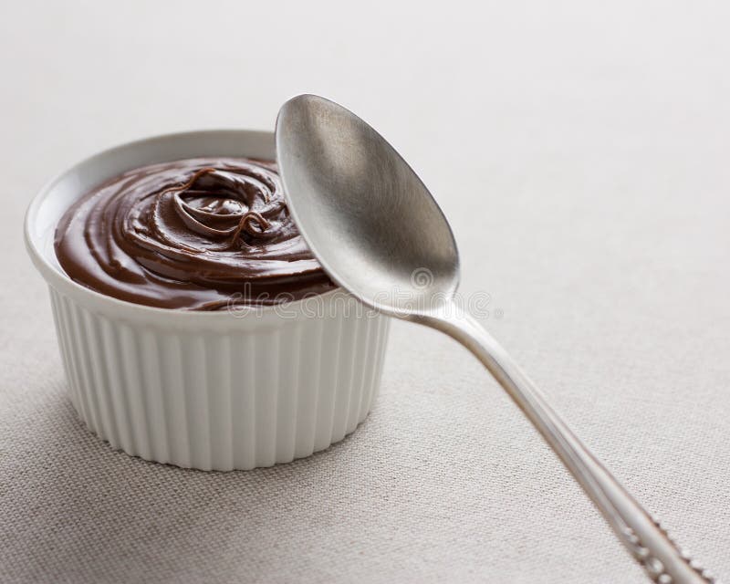 Ramekin with Chocolate Cream Stock Photo - Image of topping, chocolate ...