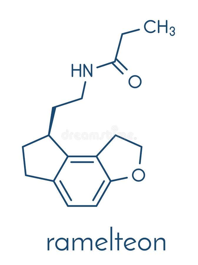 Ramelteon Insomnia Drug Molecule. Skeletal Formula. Stock Vector ...
