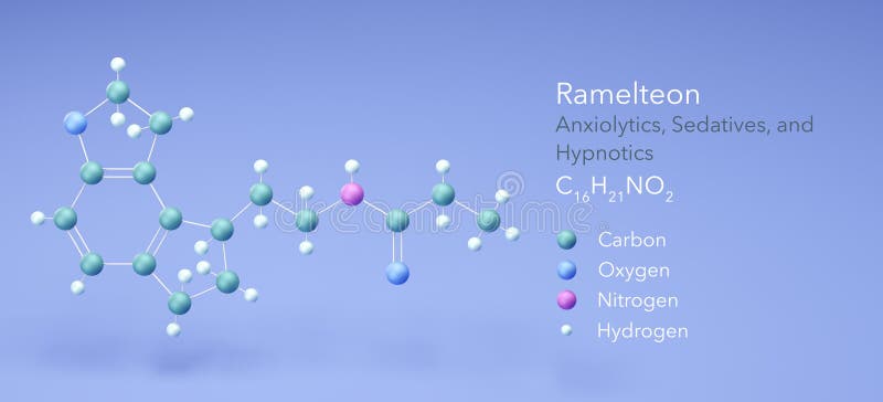 Ramelteon Molecule, Molecular Structures, Anxiolytics, Sedatives, 3d ...