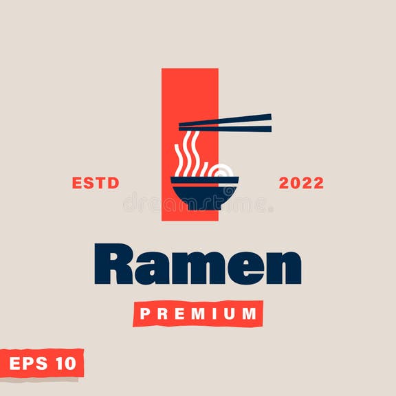 Ramen Alphabet Logo I stock illustration. Illustration of creative ...