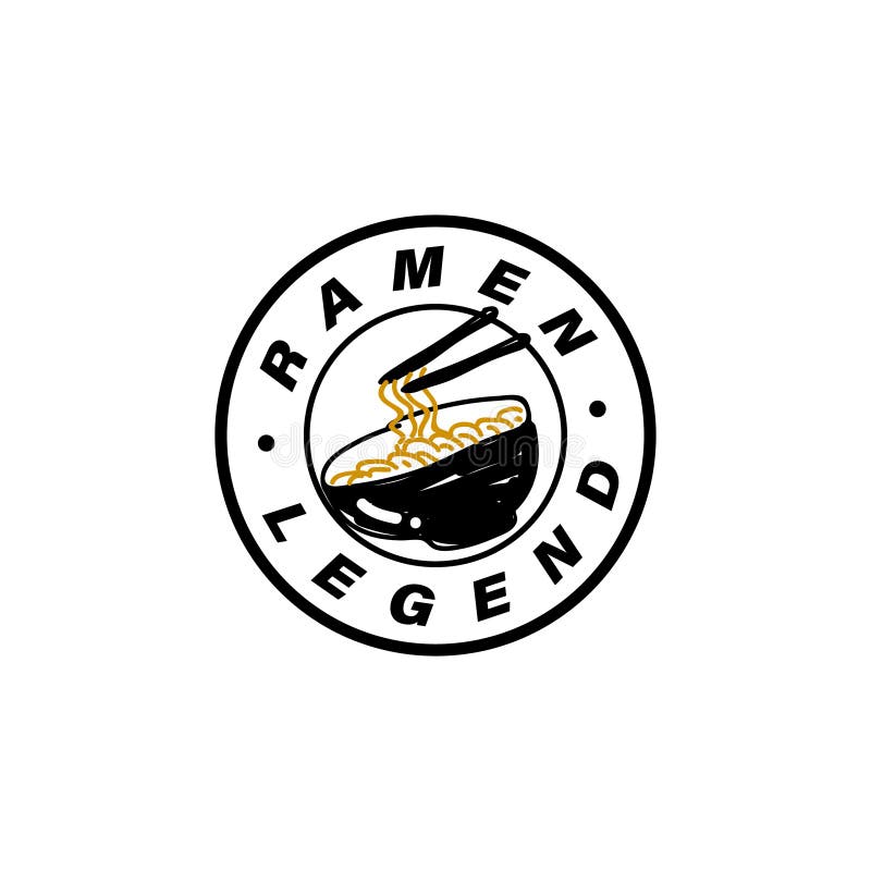 Ramen Logo Design Template Concept Vector Stock Vector - Illustration ...