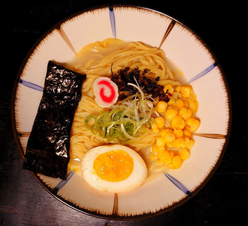 Ramen Original Chiken Paitan Stock Photo - Image of original, salad ...
