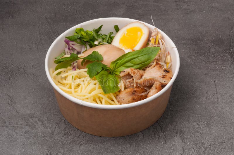 Ramen Soup in Craft Dishes without Broth Stock Photo - Image of chili ...