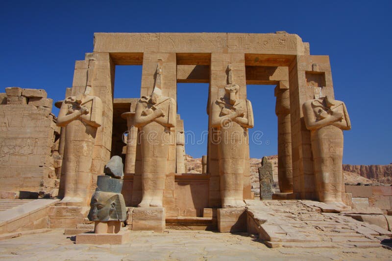 The Ramesseum in Egypt stock photo. Image of valley, luxor - 27446944