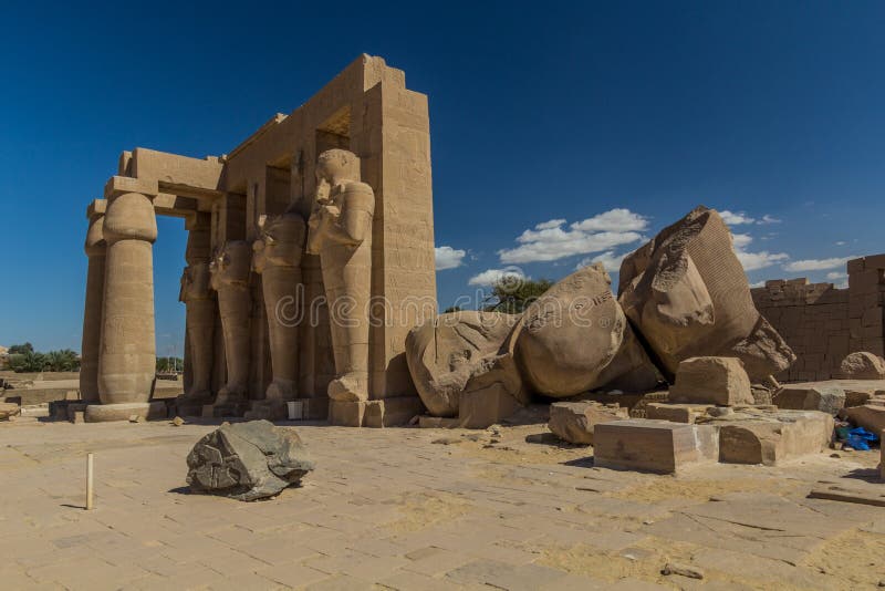 Ramesseum (Mortuary Temple of Ramesses II) at the Theban Necropolis ...