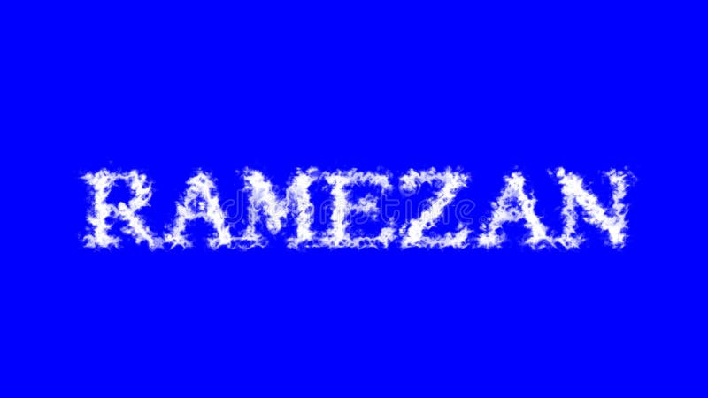 Ramezan Cloud Text Effect Blue Isolated Background Stock Illustration ...