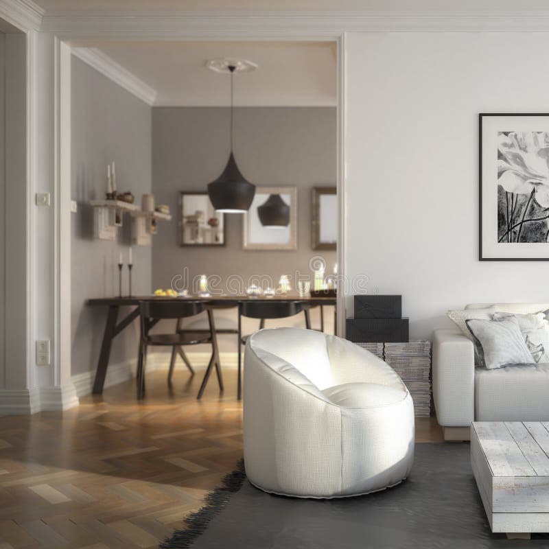 Room Design: Apartment Focus Stock Illustration - Illustration of ...