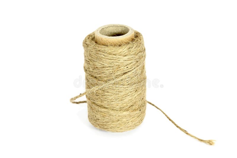 Ramie Natural Rope on the White Background Stock Photo - Image of ...