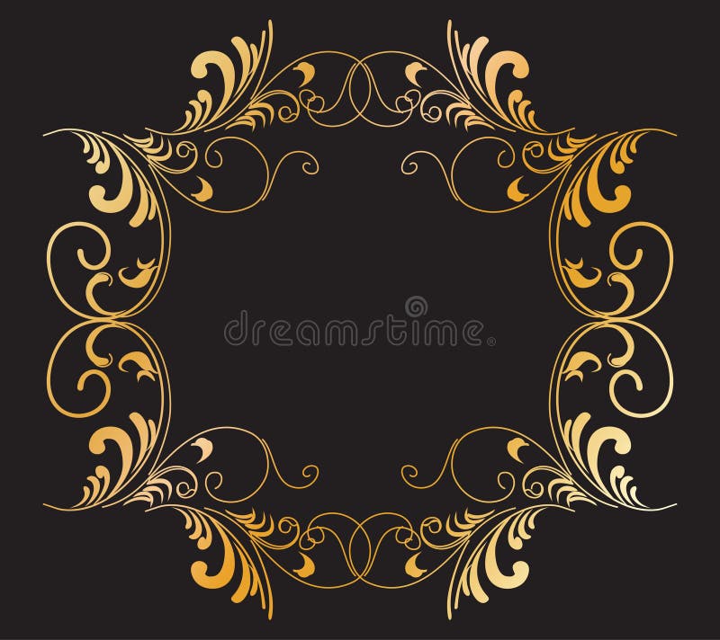 Ramificación-remolinar-marco-b Ilustración del Vector - Ilustración de ...