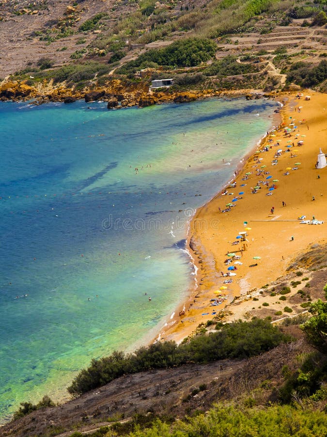 Ramla Bay stock image. Image of mediterranean, europe - 49946965