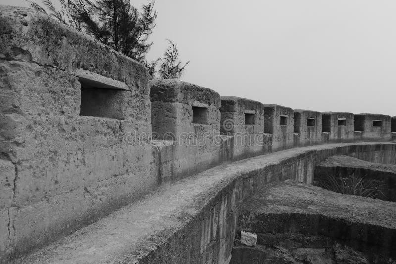 Rammed Earth Wall Black and White Image Stock Image - Image of rammed ...