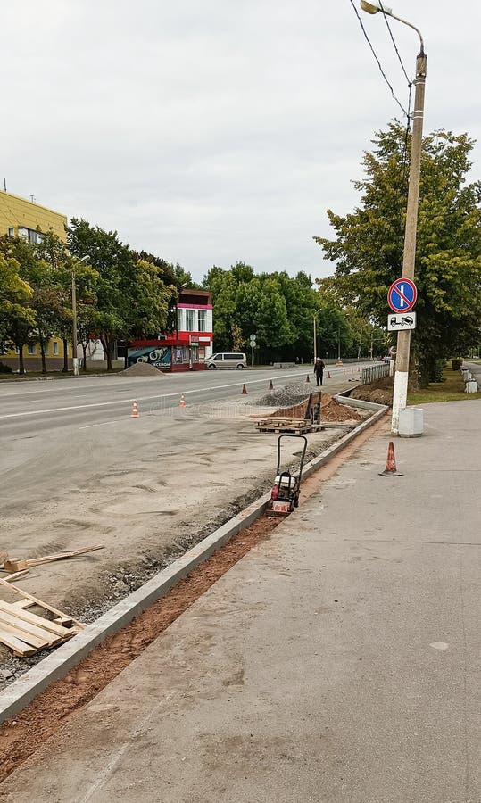 Ramming Machine for Compaction of Soil at Construction Site when Laying ...