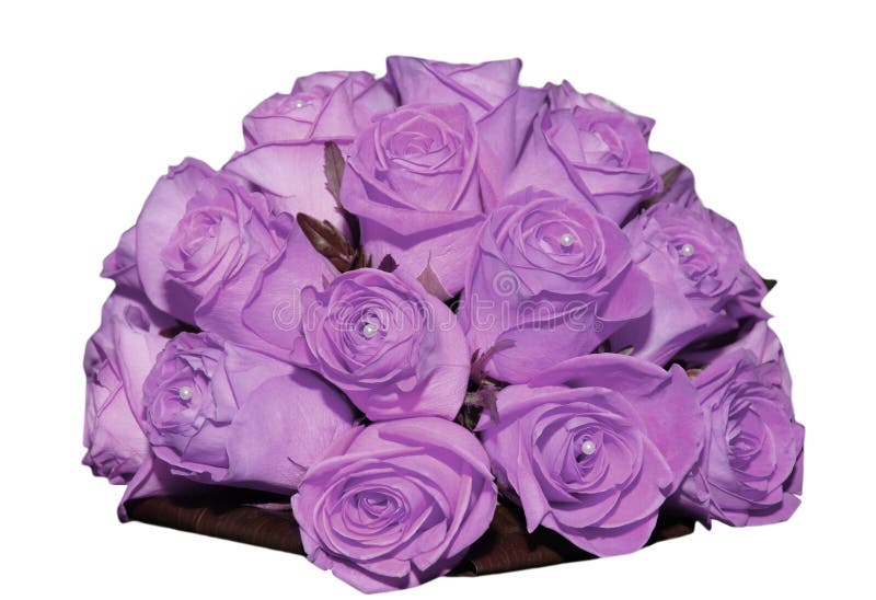 Ramo De Flores Moradas Con Cuentas Foto de archivo - Imagen de amor ...