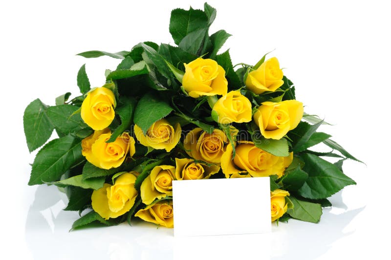 Ramo De Rosas Y De Una Tarjeta Imagen de archivo - Imagen de ramo, amor ...