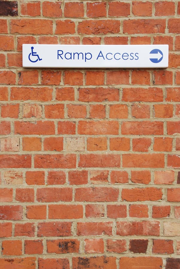 Ramp access sign stock image. Image of accessible, paralyze - 14795451