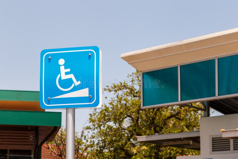 Ramp access sign. stock image. Image of wheelchair, parking - 88801215