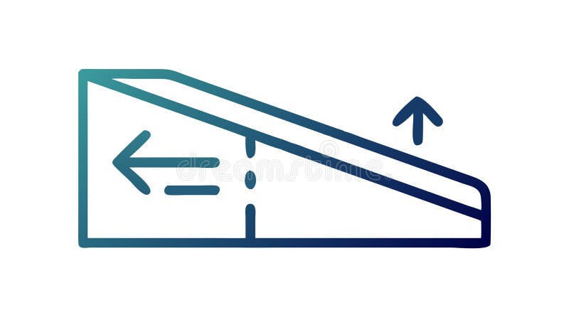 Ramp with Arrows Icon, Representing Accessibility or Movement, Vector ...