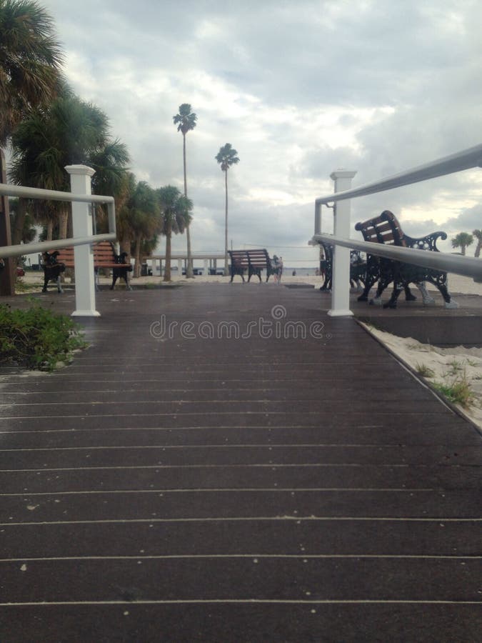 Ramp and Boardwalk on the Beach Stock Photo - Image of beach, bridge ...