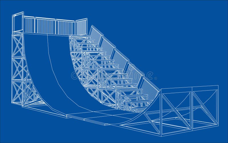 Blueprint Ramp Skate Stock Illustrations – 14 Blueprint Ramp Skate ...