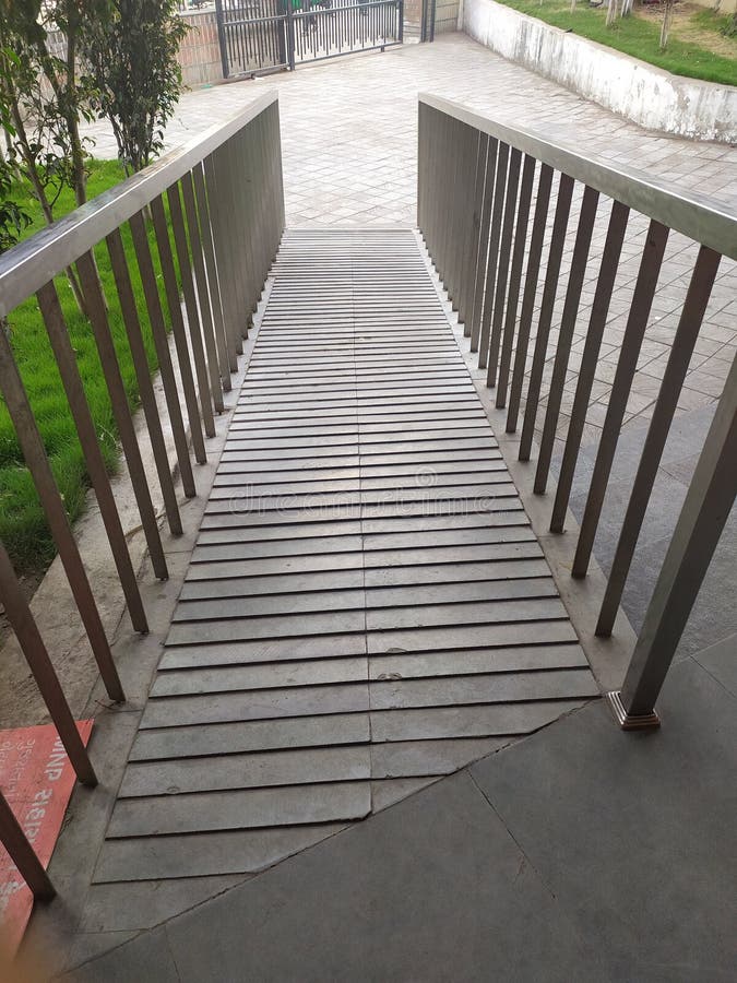 Ramp for Diffentlyabled People Stock Photo - Image of school, people ...