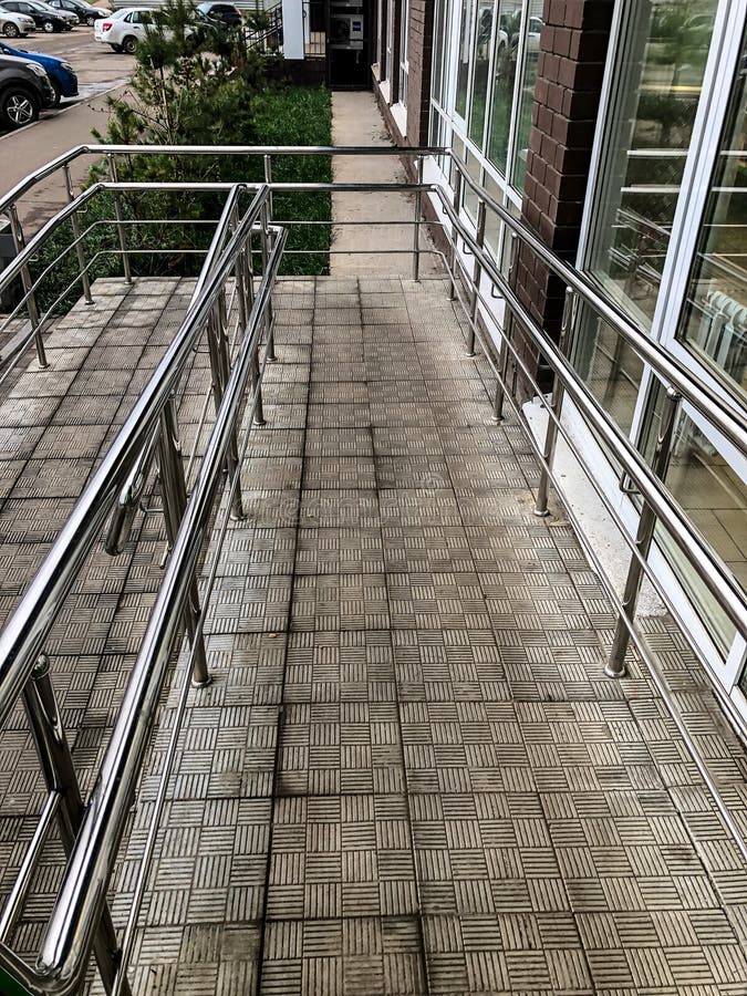 Ramp for the Disabled at the Entrance To the Store Stock Photo - Image ...