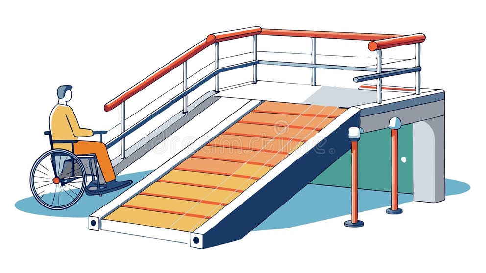 The Ramp Facilitates Ease of Movement, Ensuring Accessibility and ...