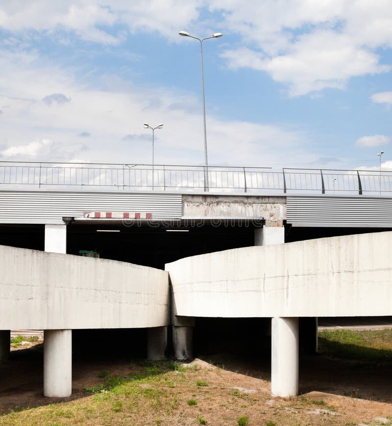 The Ramp of the Grade-separated Road Junction Stock Photo - Image of ...