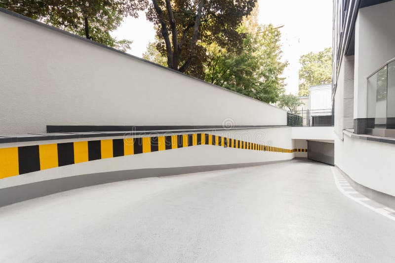 Ramp in modern building stock image. Image of house, clear - 47755425