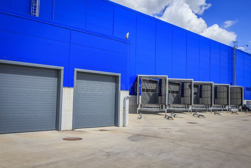 Ramp of the Logistic Warehouse. Loading Dock at a Warehouse Stock Image ...